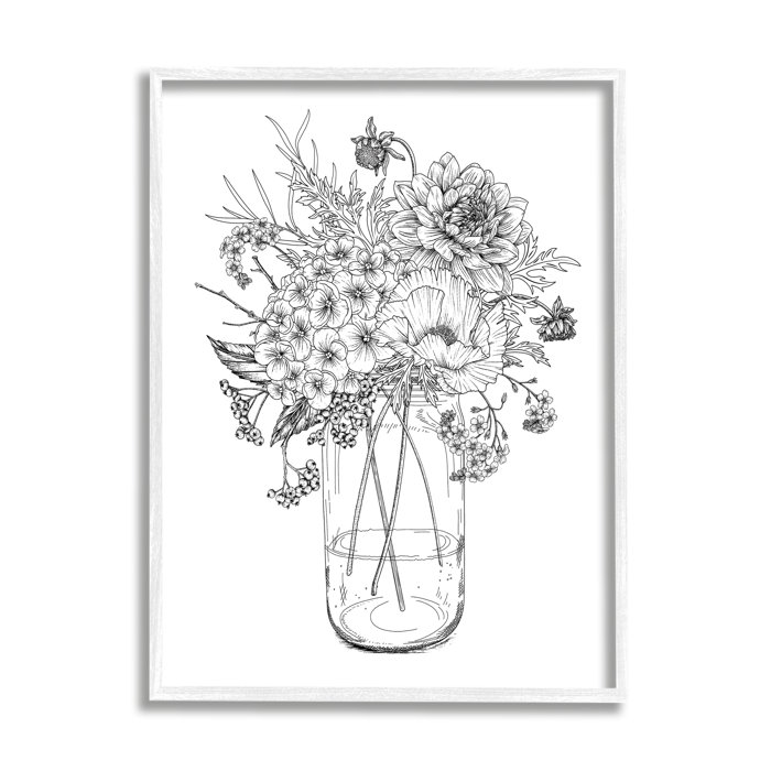 Stupell Industries Detailed Varied Flower Bouquet Blossoming Wildflower ... Stupell Industries Detailed Varied Flower Bouquet Blossoming Wildflower ...